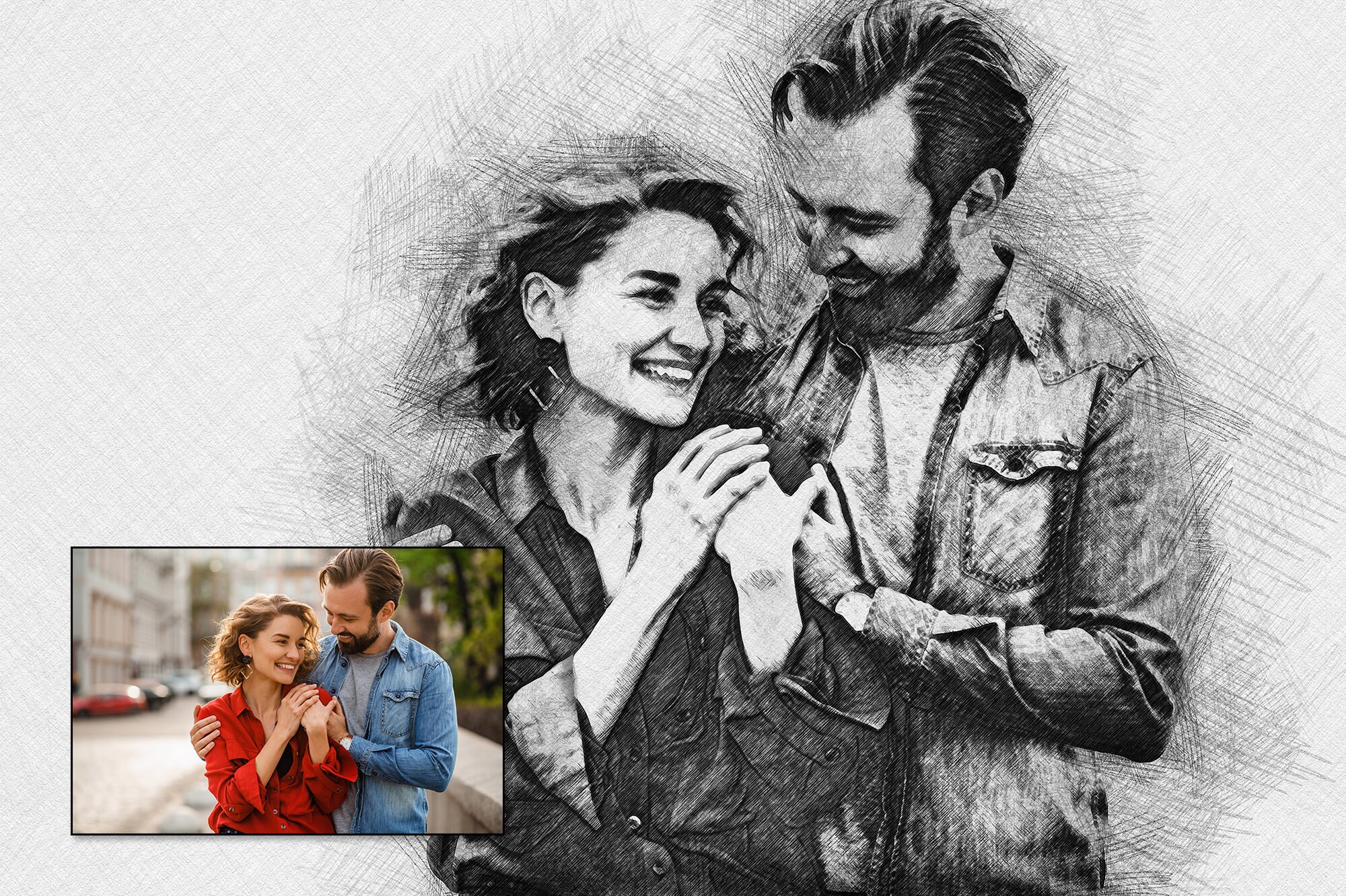 Transform Your Photo Into a Custom Portrait Sketch | Custom Pencil ...