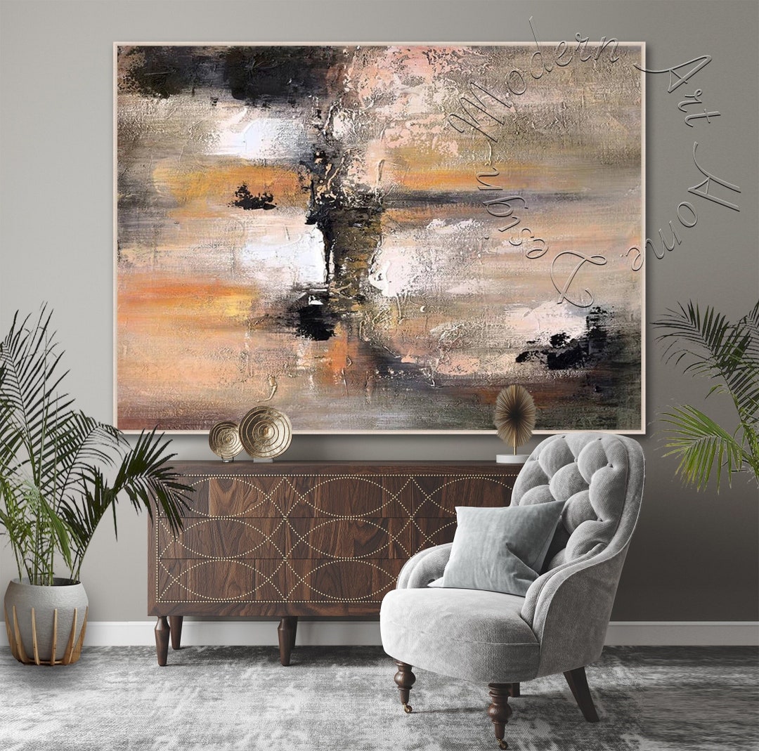 Extra Large Abstract Painting Framed Abstract Original Painting, Modern ...