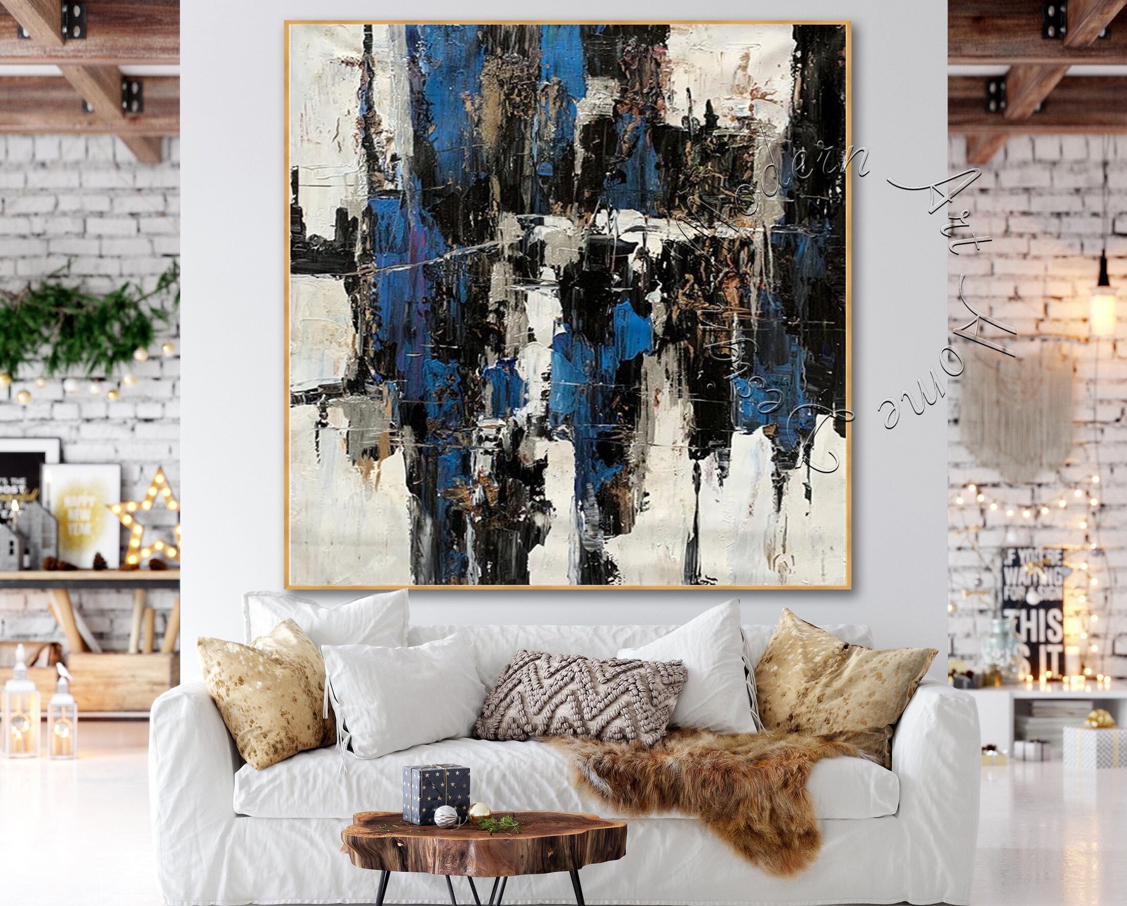 Textured Abstract Extra Large Painting Original Framed Canvas - Etsy