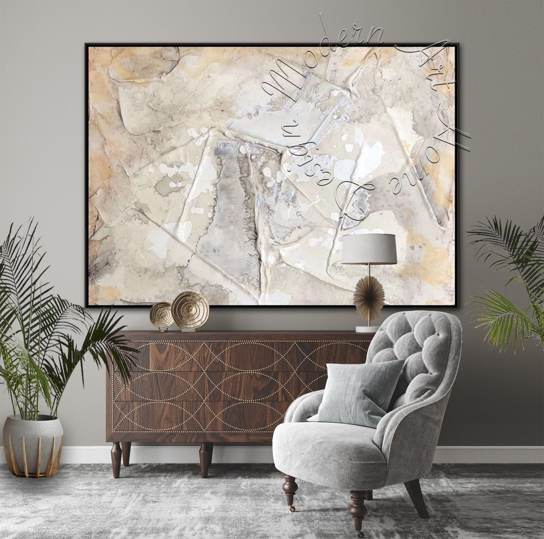 Large Abstract Canvas Painting Original Framed Textured Painting on ...