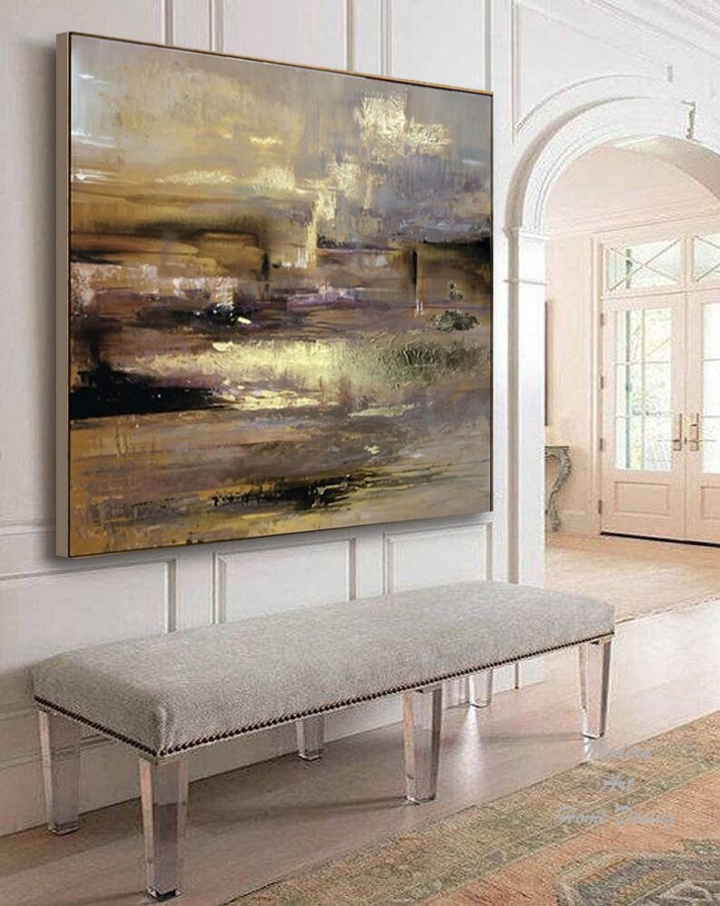 Abstract Gold Leaf Painting Original Large Landscape Modern - Etsy