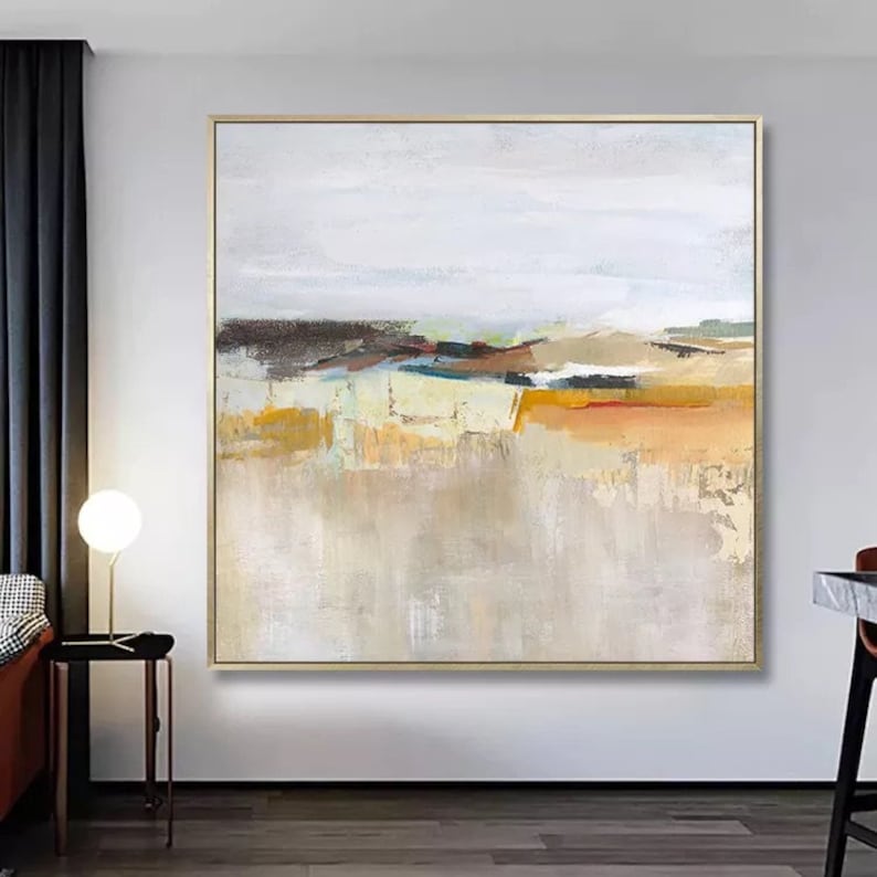 Large Abstract Canvas Painting: Hand-painted Modern Wall Art - Etsy