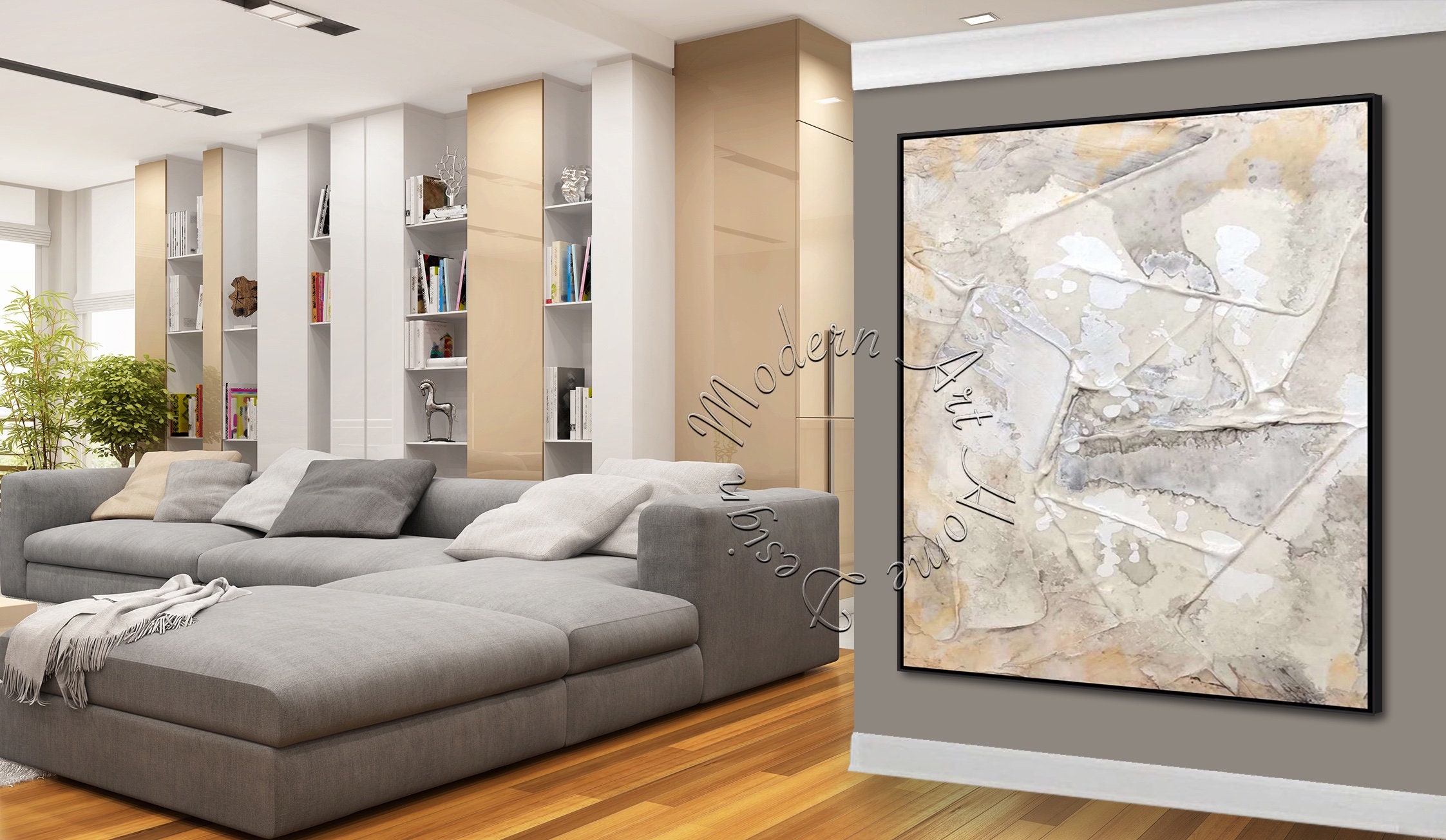 Large Abstract Canvas Painting Original Framed Textured - Etsy