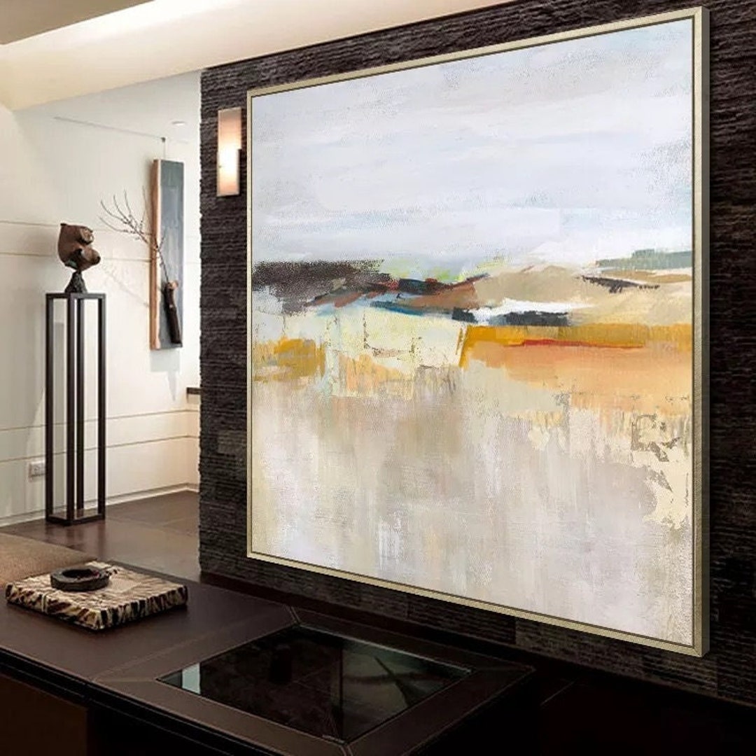 Large Abstract Canvas Painting: Hand-painted Modern Wall Art - Etsy