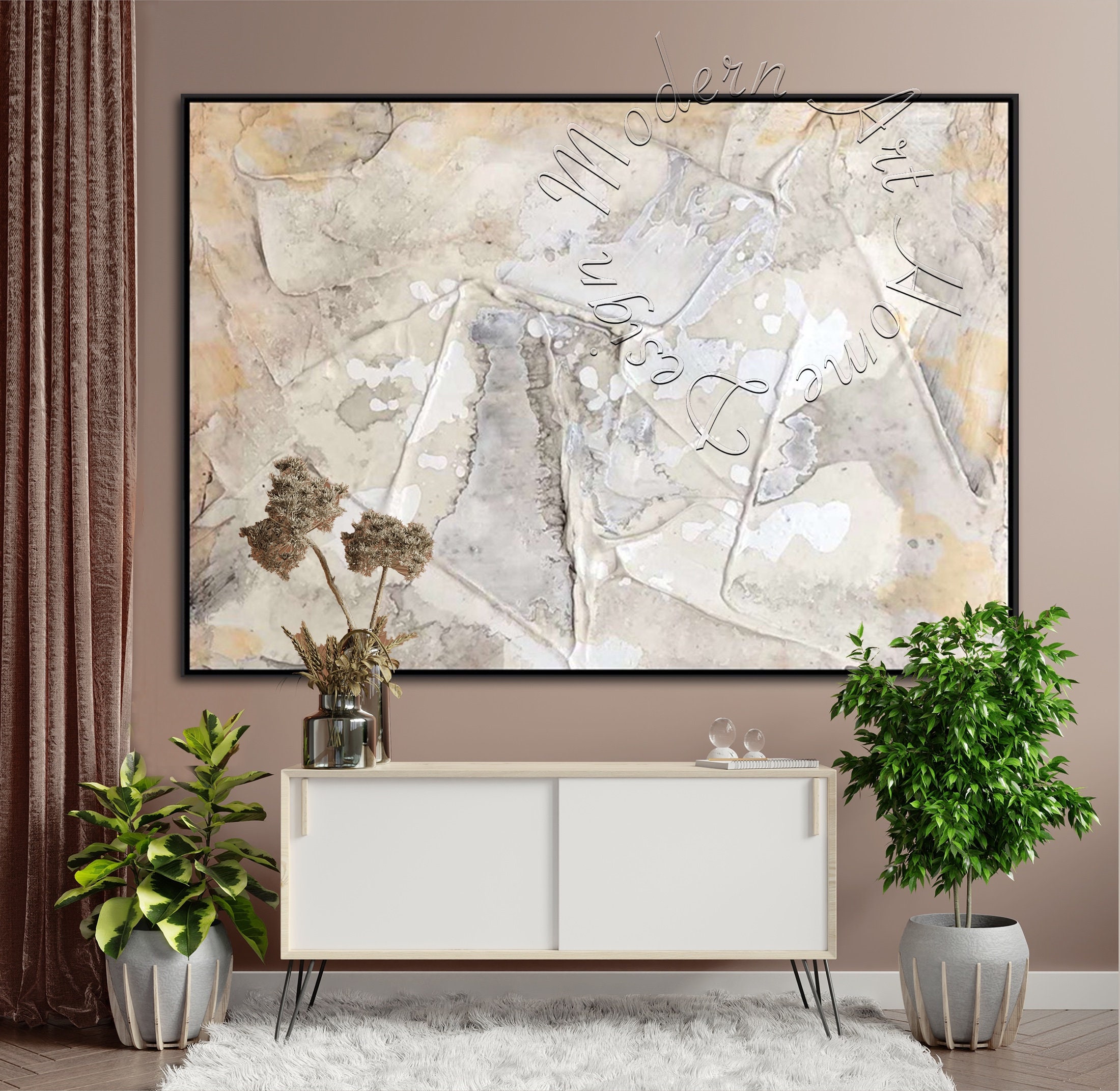 Large Abstract Canvas Painting Original Framed Textured - Etsy