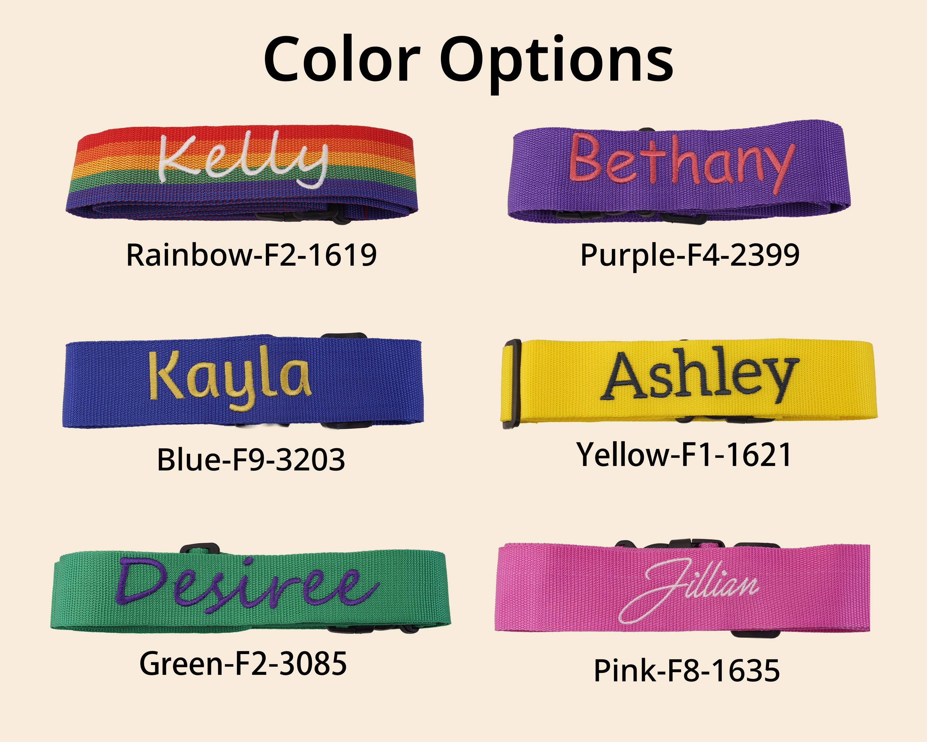 Custom Embroidered Luggage Straps | Personalized Travel Accessories ...