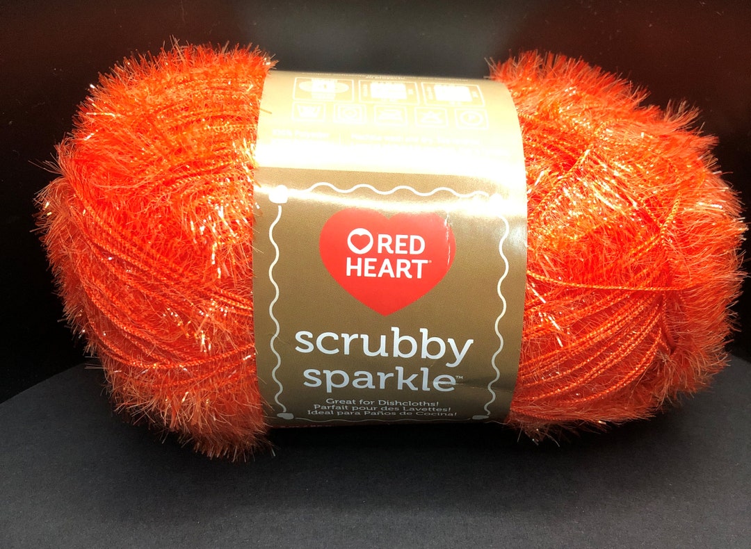 Orange Red Heart Scrubby Sparkle - Etsy