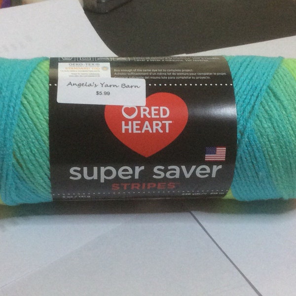 Red Heart Yarn Retro Stripe - Etsy
