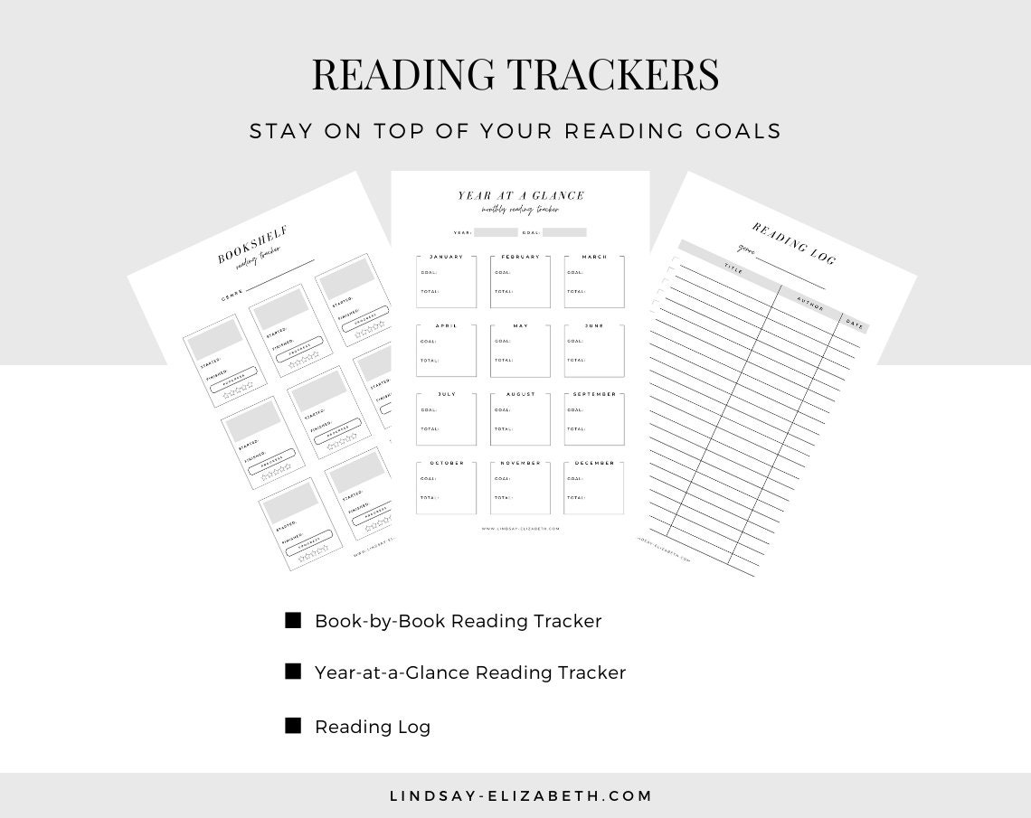 Reading Journal Bundle Letter Size Printable PDF Inserts - Etsy