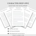 Character Planner Bundle, Letter Size Printable PDF Inserts Character ...