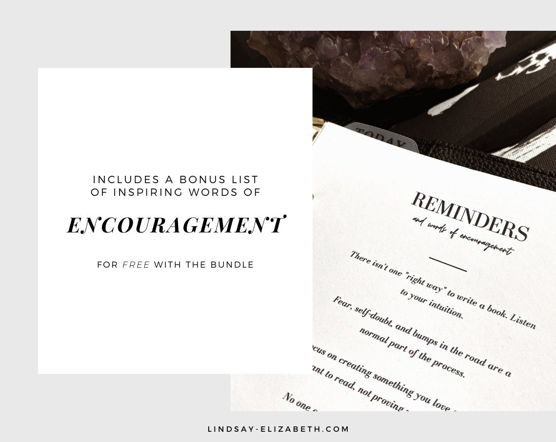 Writing Goals Bundle (2 Sizes) | Printable PDF Inserts | Project Goals ...