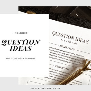 Beta Reader Planner for Writers, A5 | Printable PDF Inserts | Aesthetic ...