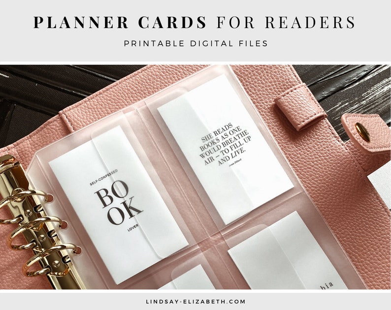 Planner Cards for Readers, Set of 10 | Reading Log | Reading Goals ...