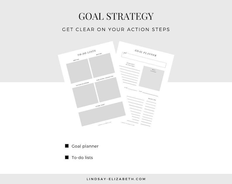 Writing Goals Bundle (2 Sizes) | Printable PDF Inserts | Project Goals ...