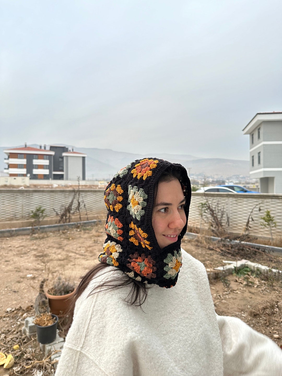 Granny Square Balaclava, Autumn Colored Balaclava, Crochet Balaclava ...