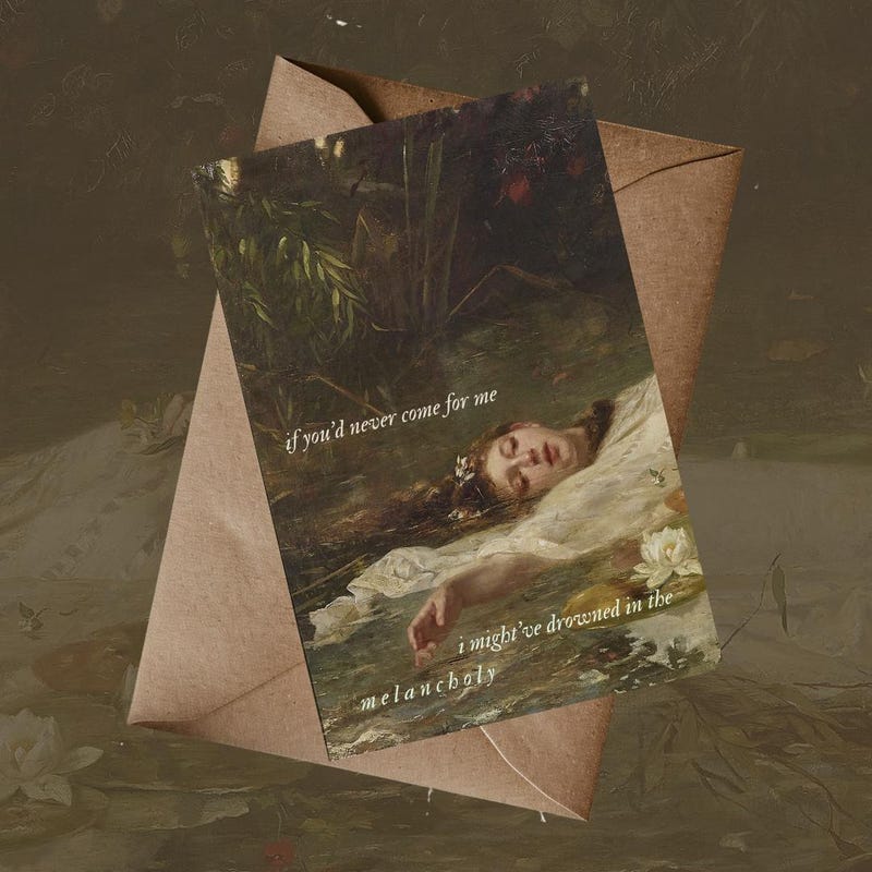 Song Lyrics Ophelia - Etsy Canada