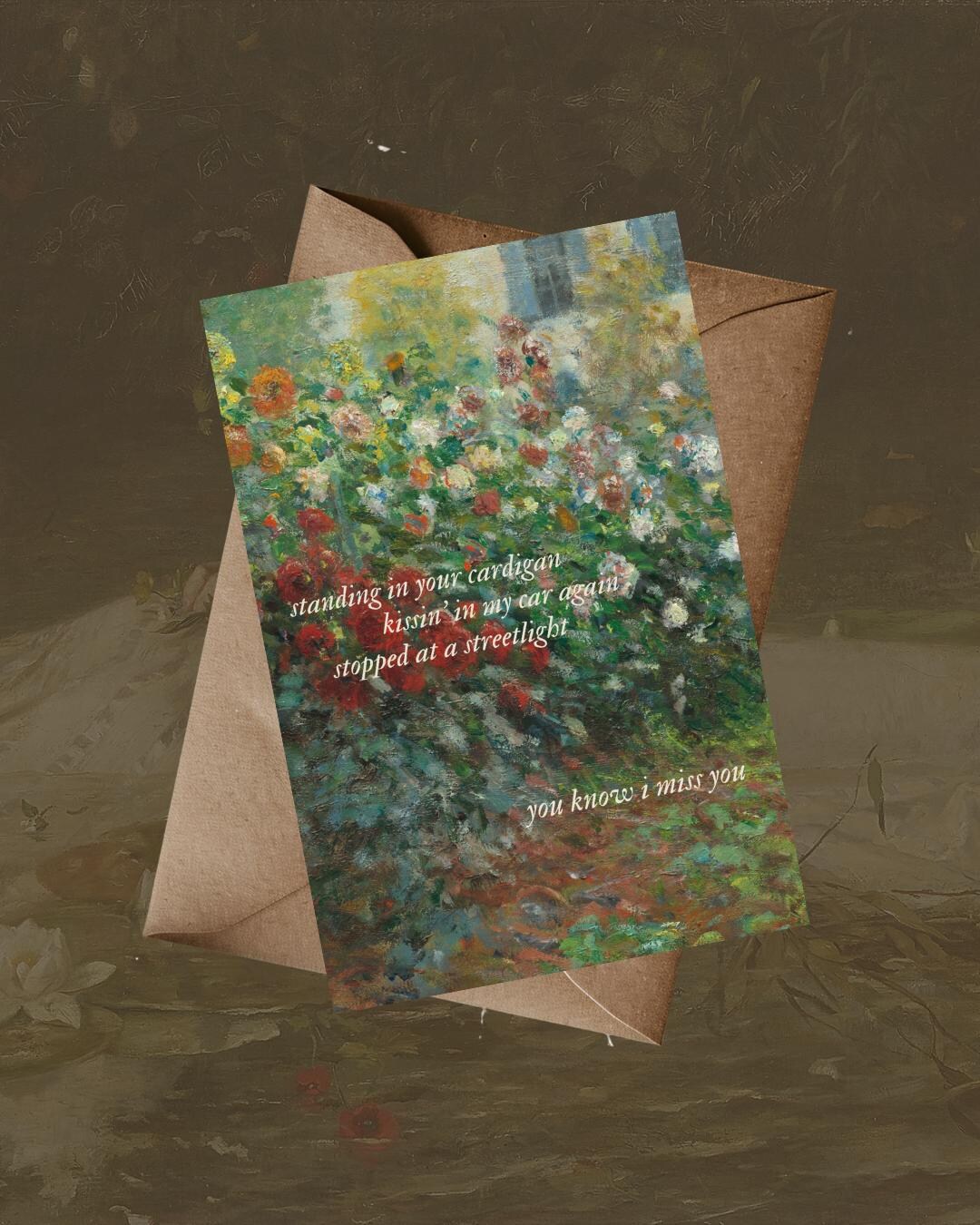 Betty Lyrics Art Print | Folklore Album Wall Art | Claude Monet Garden ...