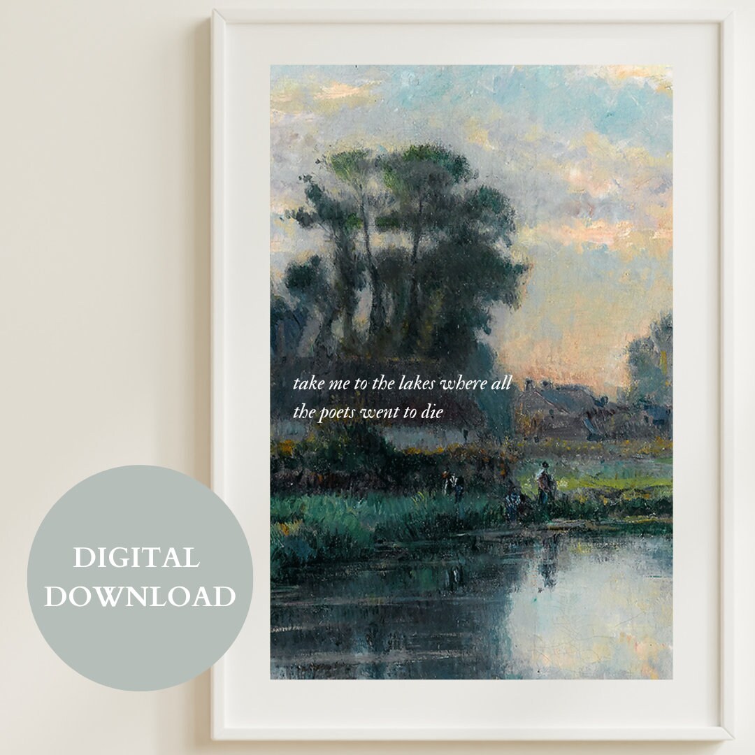DIGITAL the Lakes Lyrics Wall Art | Folklore Gallery Wall Art - Etsy