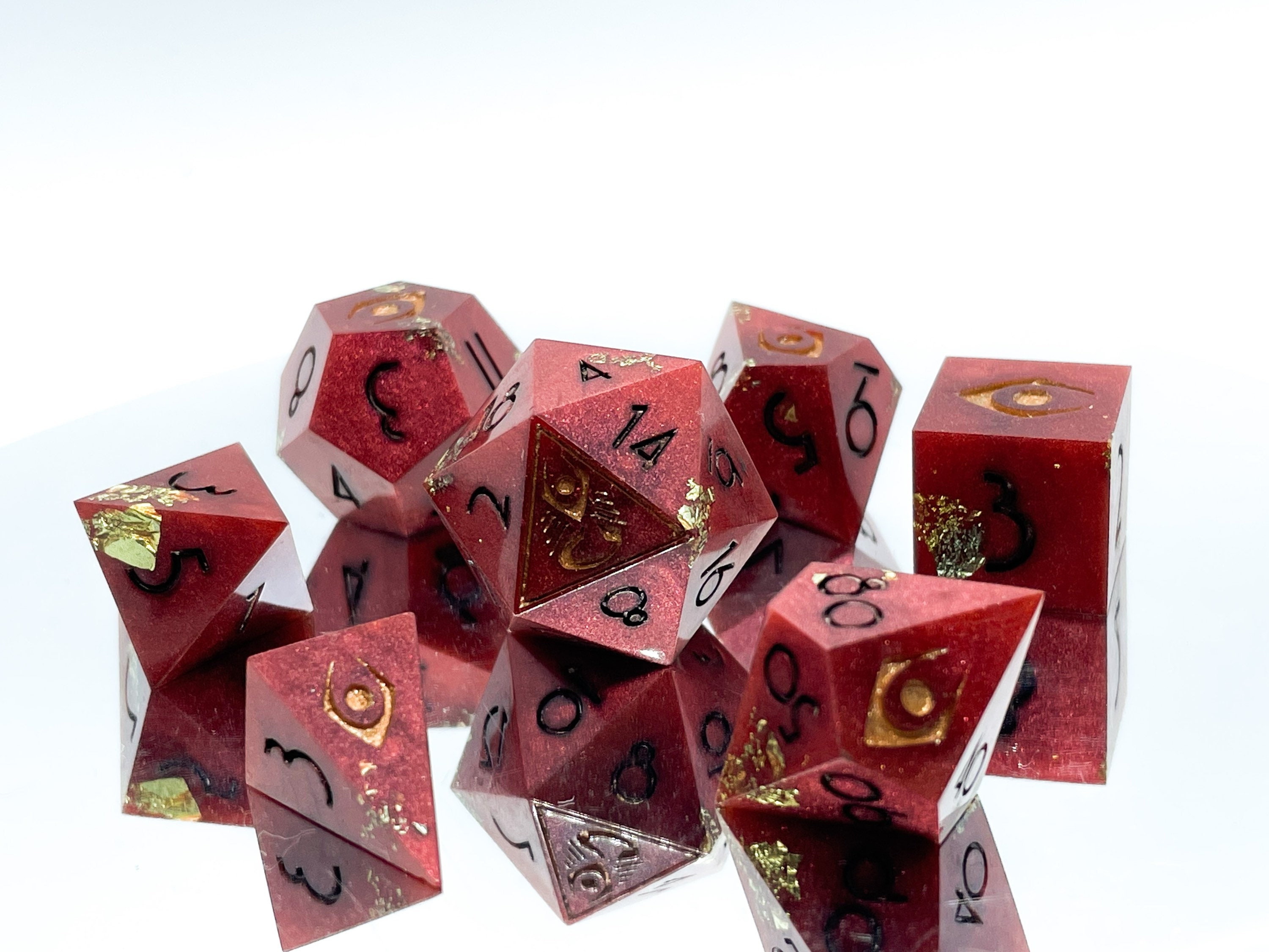 Tieflings Grace Handmade Dice Set D&D TTRPG Sharp Edge - Etsy