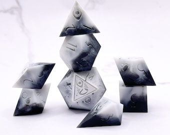 Nightingale Handmade Dice Set D&D TTRPG Sharp Edge - Etsy
