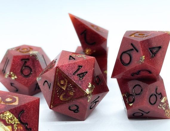 Tieflings Grace Handmade Dice Set D&D TTRPG Sharp Edge - Etsy