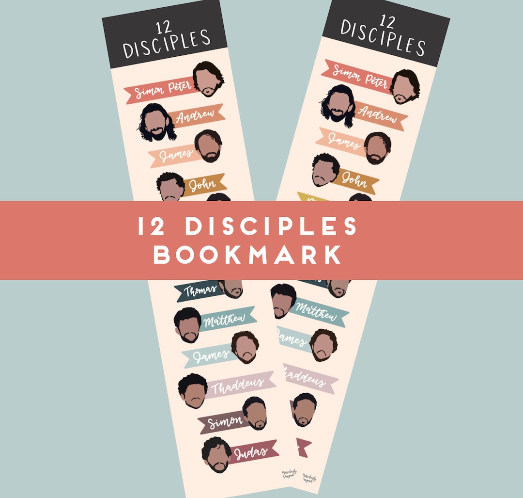 12 Disciples/apostles of Jesus Bookmark-hand Drawn - Etsy