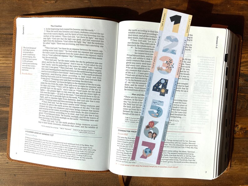 Days of Creation Biblical Bookmark PRINTABLE - Etsy