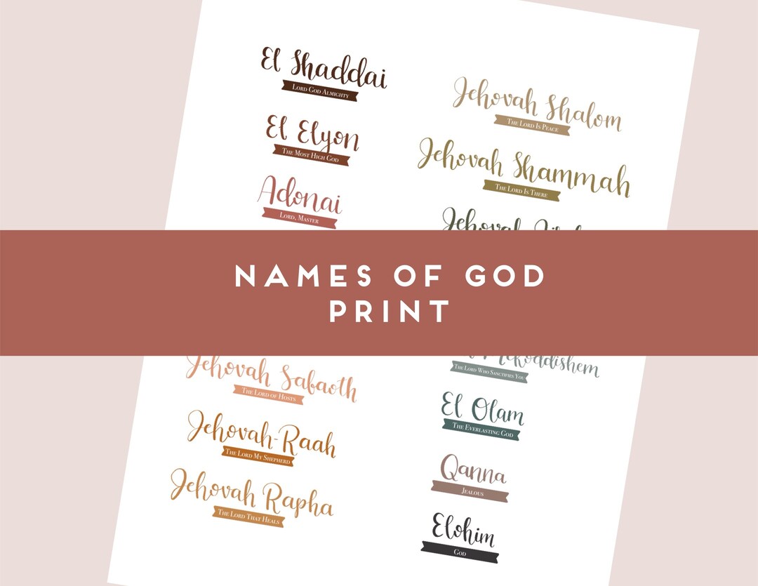 Names of God Print - Etsy