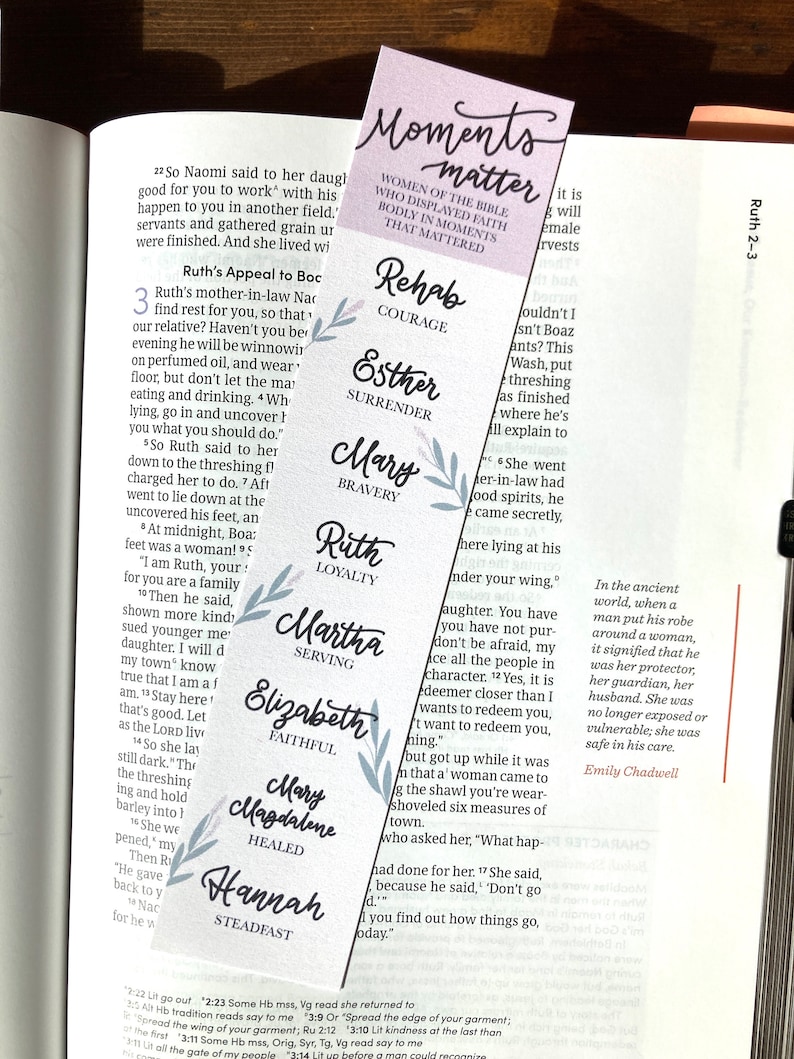 Women of the Bible Bookmark PRINTABLE - Etsy