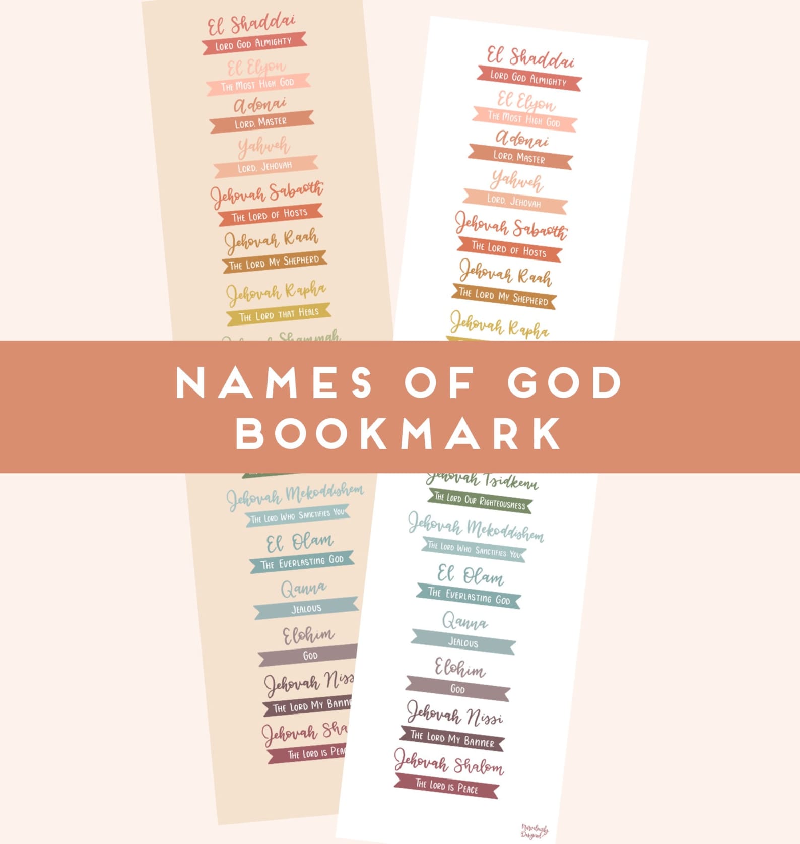 Names of God Bookmark - Etsy