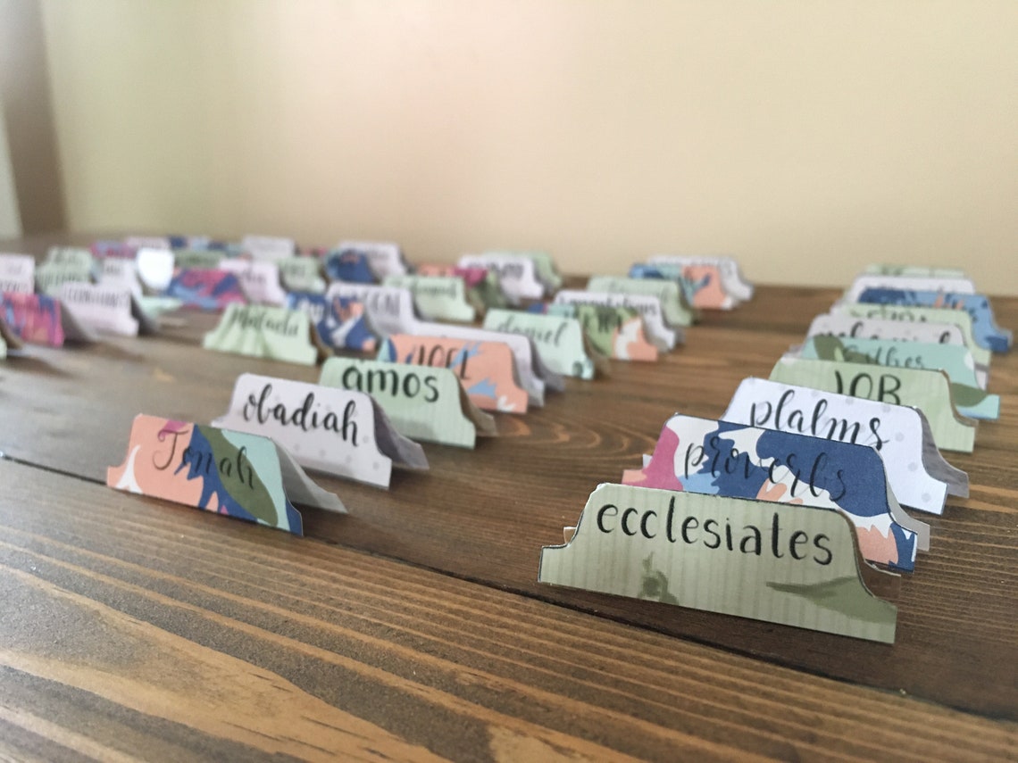 Chic Double Sided PRINTABLE Bible Tabs for Bible Journaling ...