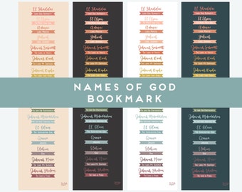 Names of God Bookmark - Etsy