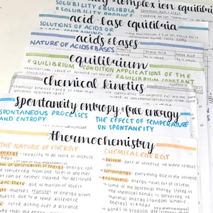 Chemistry Notes - Etsy