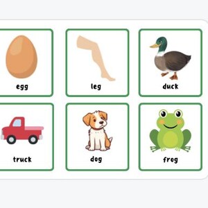 Pre-k Kindergarten Printable Rhyming Words Flashcards, Digital Instant ...