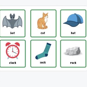 Pre-k Kindergarten Printable Rhyming Words Flashcards, Digital Instant ...