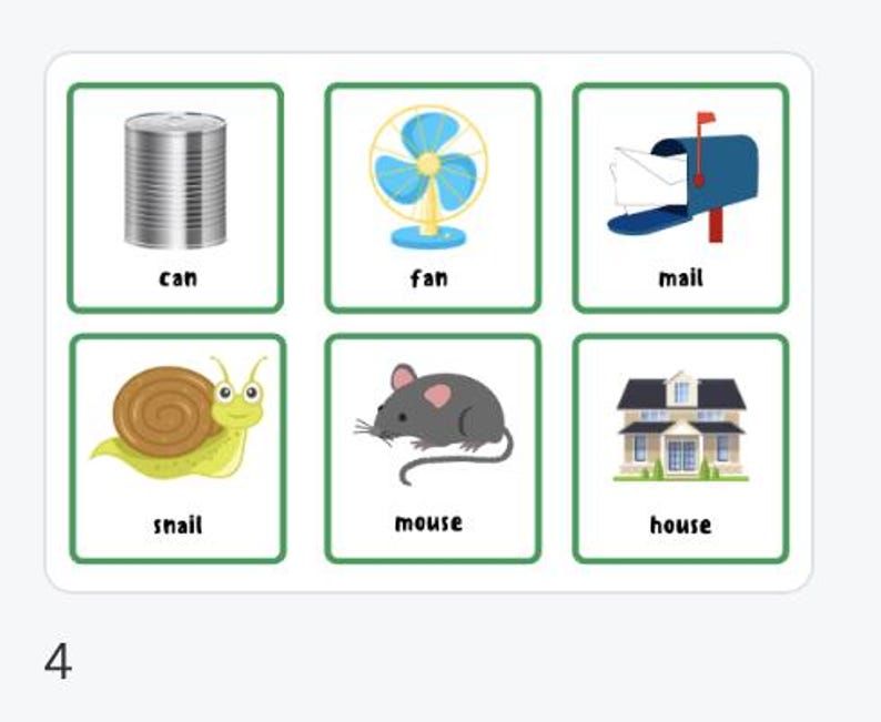 Pre-k Kindergarten Printable Rhyming Words Flashcards, Digital Instant ...