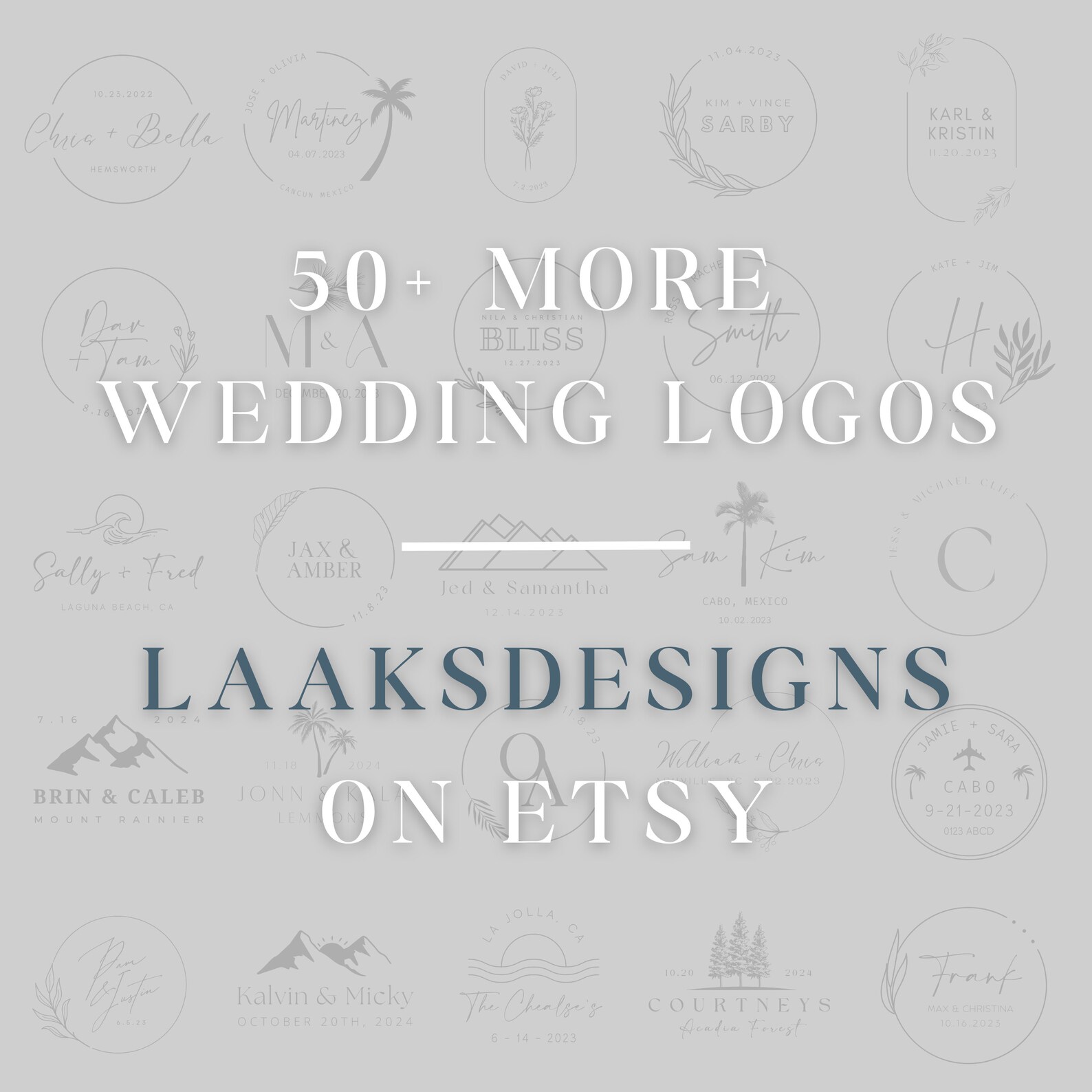Wedding Logo Design Digital Editable Template Customize Your Wedding ...