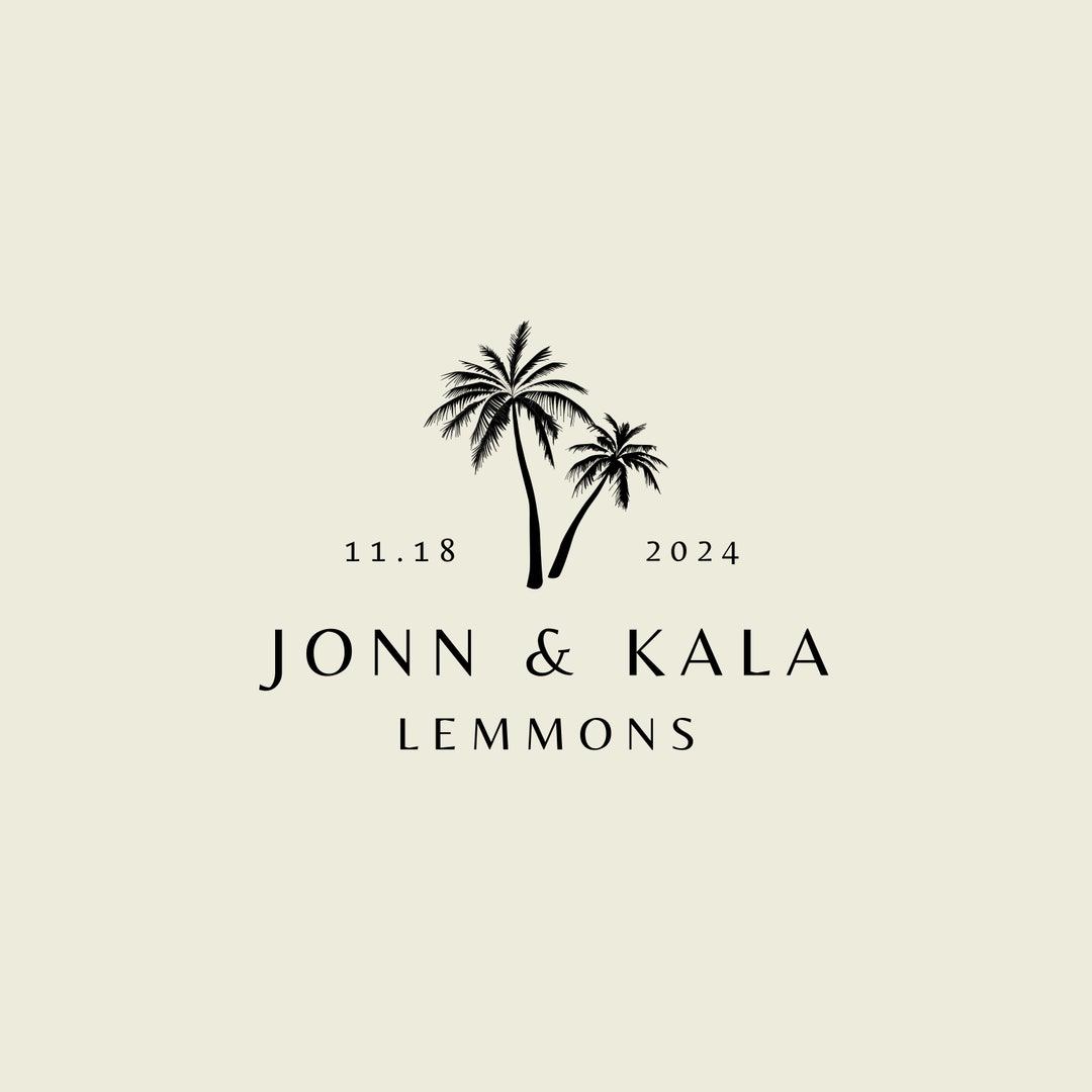 Wedding Logo Design Digital Editable Template Customize Your Wedding ...