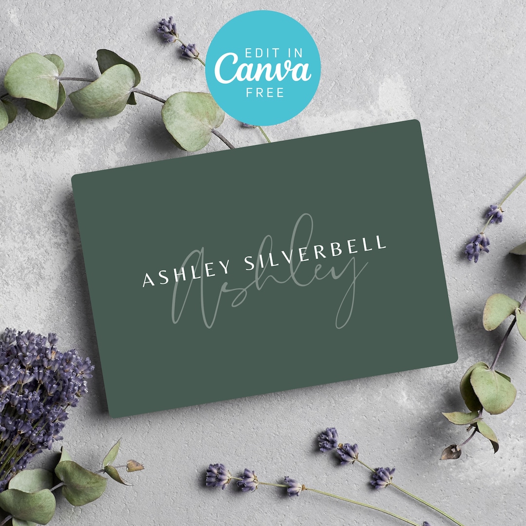 Table Name Card Template Digital Download Wedding Easily Edit in Canva ...