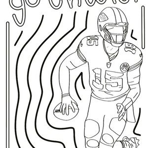 Mahomes and Kelce Chiefs Coloring Page Set - Etsy