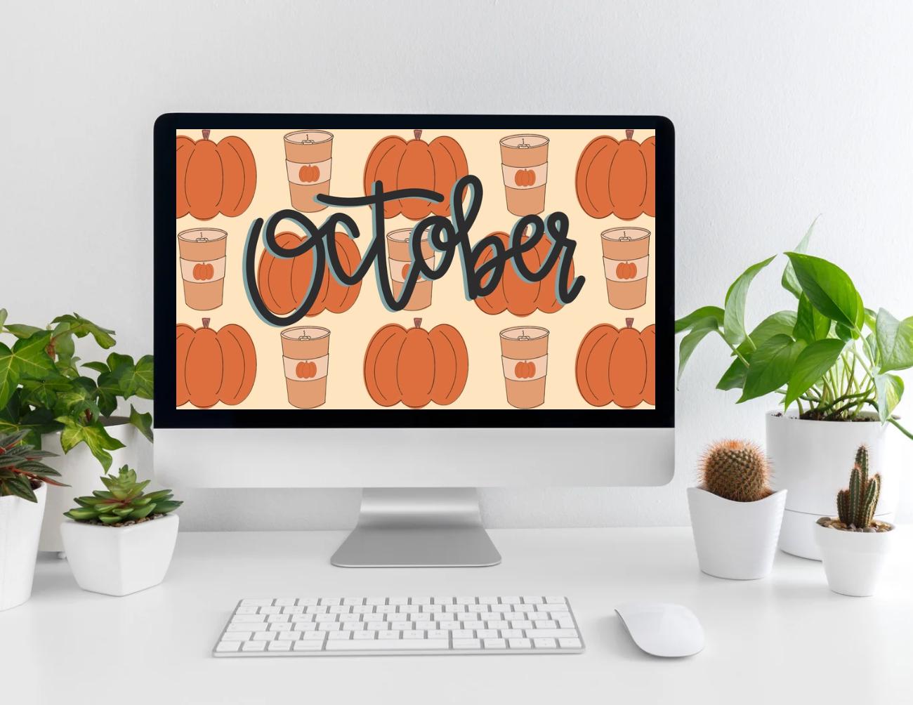 Monthly Desktop Wallpaper Set - Etsy