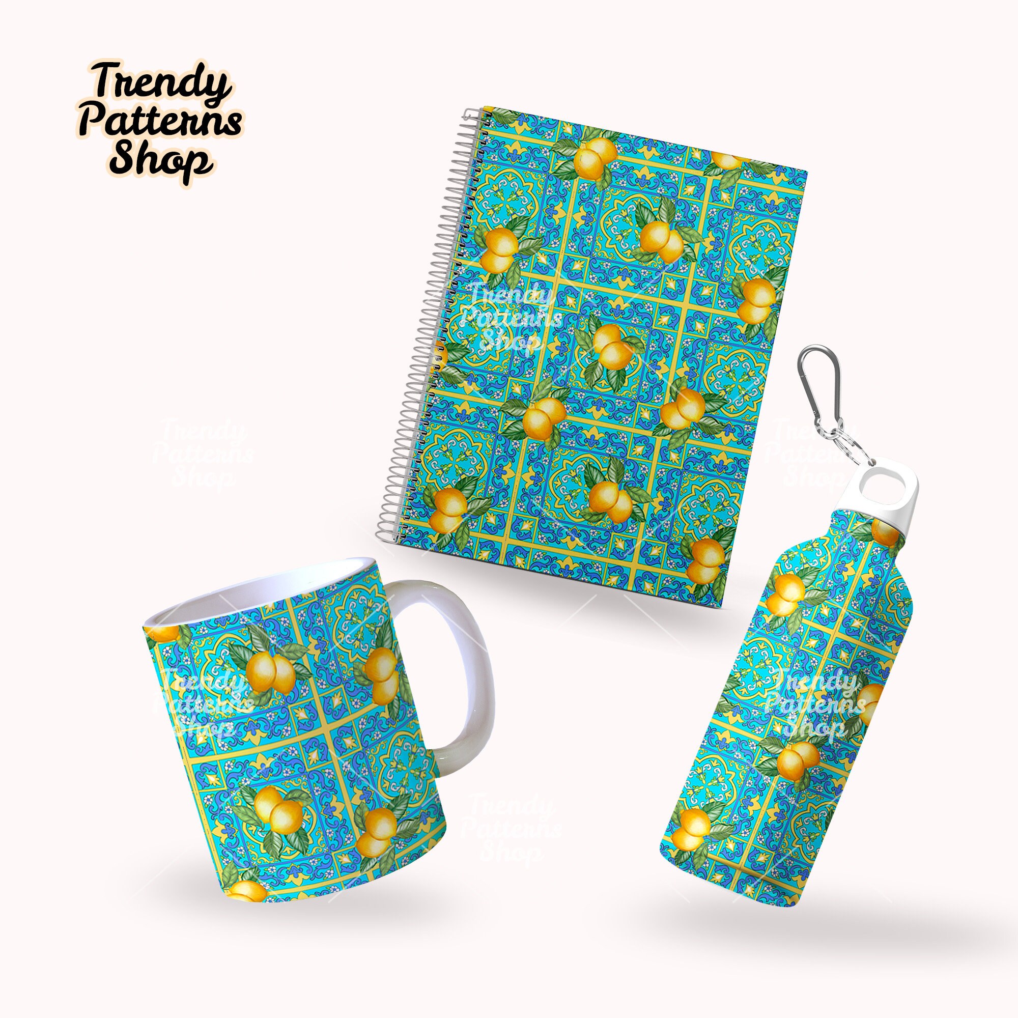 Lemons and Tiles Italian Style Tiles, Mosaic Pattern, Blue Tiles and ...