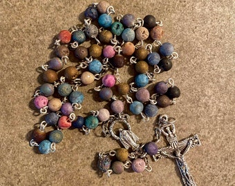 Clear Quartz Rosary Lamb of God Bronze - Etsy