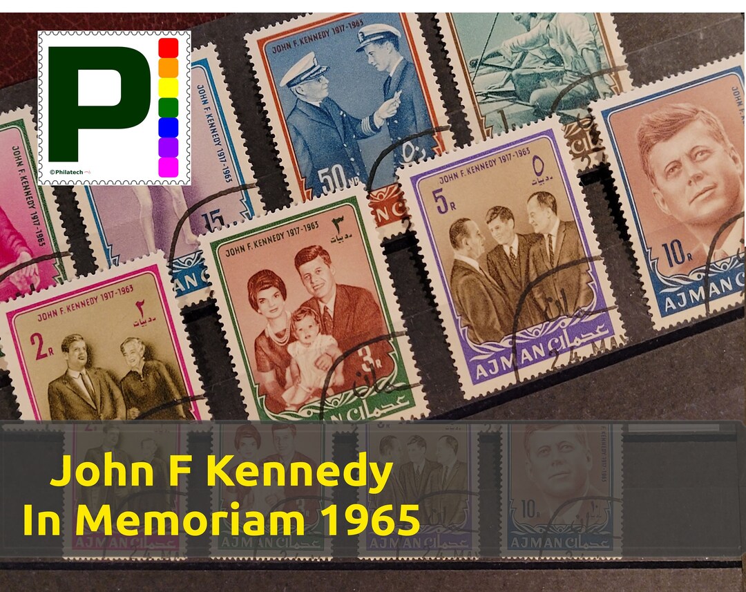 John F Kennedy Memorial Stamp Set | Ajman, Arab States, Postage Stamps ...