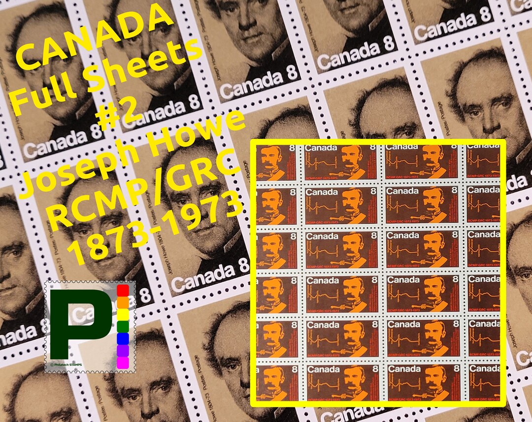 CANADA Joseph Howe / Rcmp-grc Centennial | FULL Sheets of Canadian ...