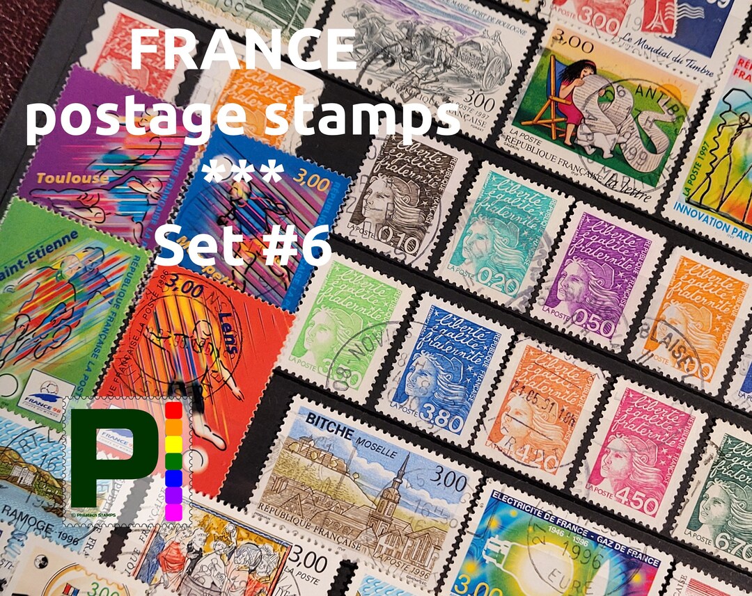 FRANCE Stamp Set #6 | 1996-97 | Beautiful French Postage Stamps | - Etsy