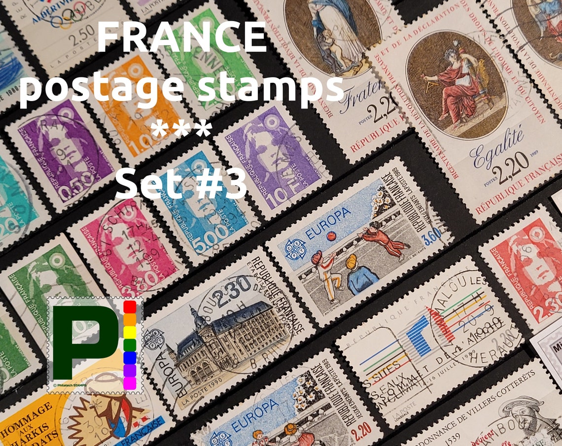 FRANCE Stamp Set 3 1988-90 Beautiful French Postage - Etsy
