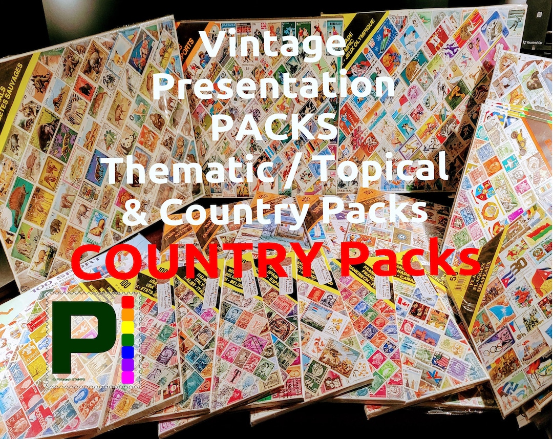 Countries Country, World SETS Vintage Presentation Packs - Etsy
