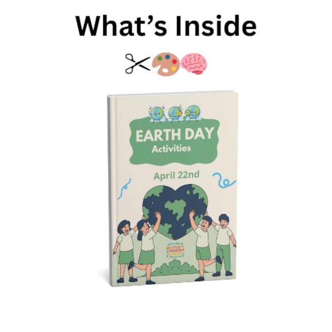 EARTH DAY Printable Activity Book for Kids (ages 4–7) | 12 Pages of Eco ...
