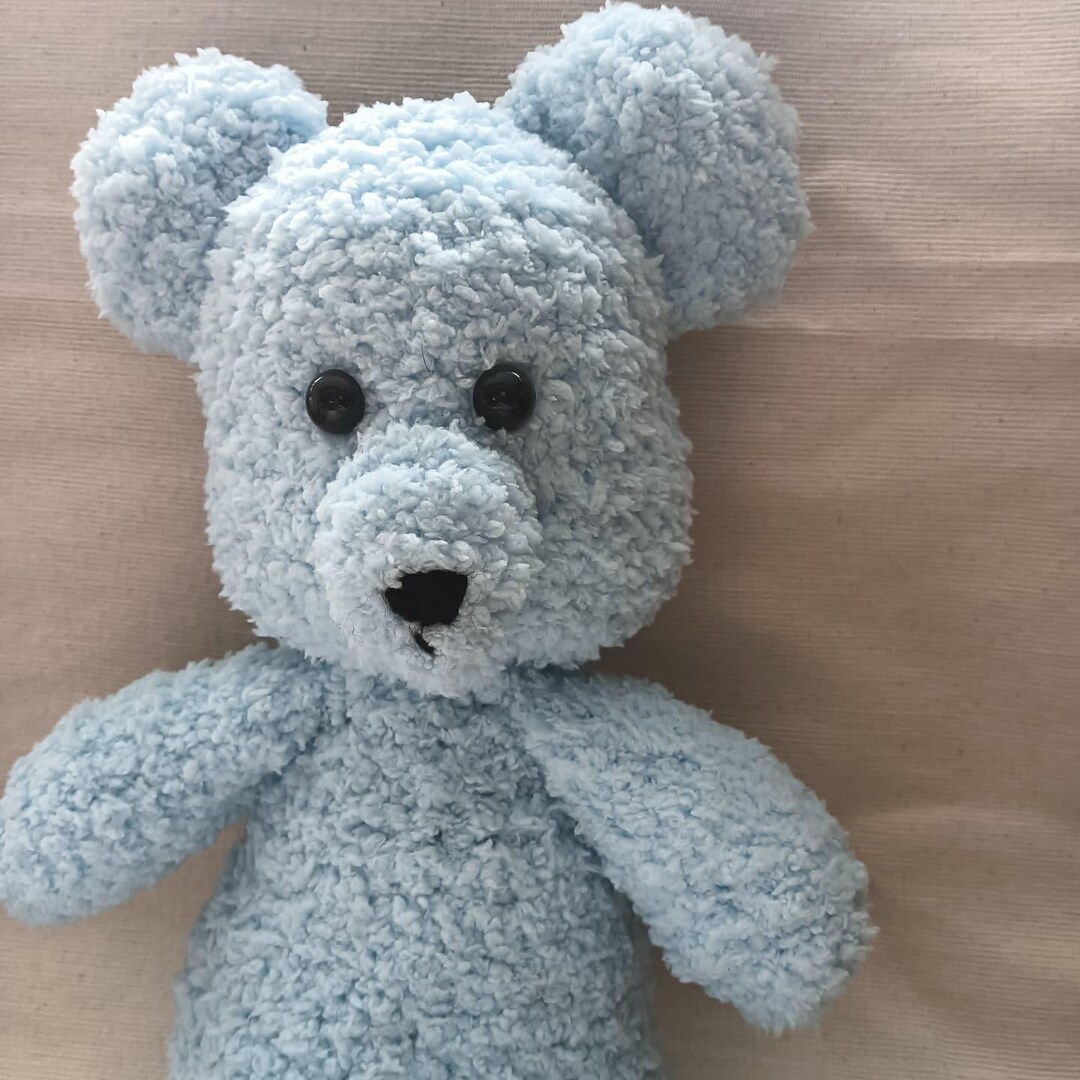 Fluffy Teddy Bear Crochet Softy - Handcrafted Children's Toy, Newborn ...